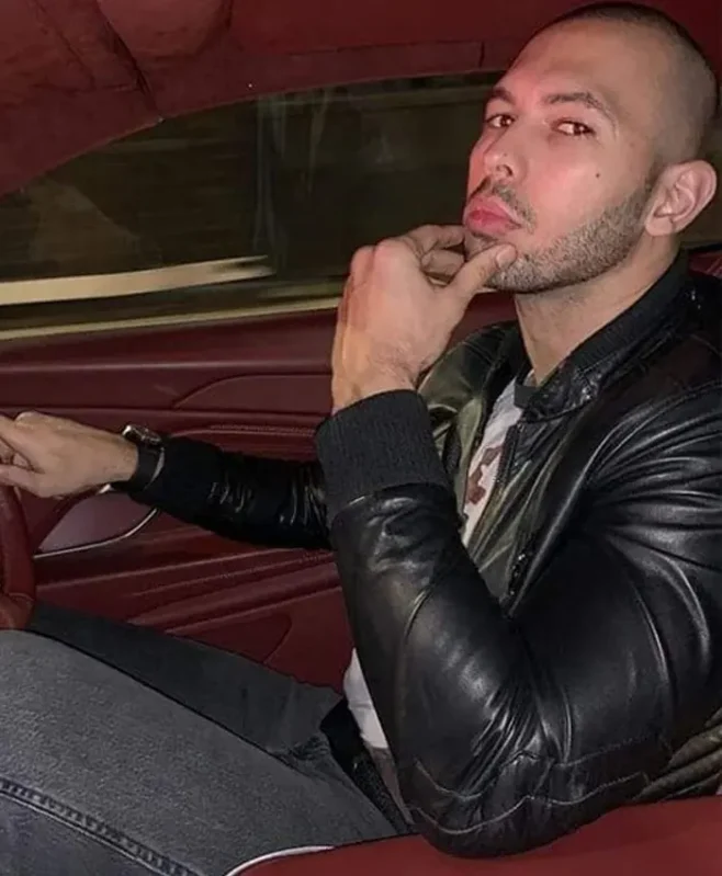 Shop Andrew Tate Black Bomber leather Jacket - Vanquishe