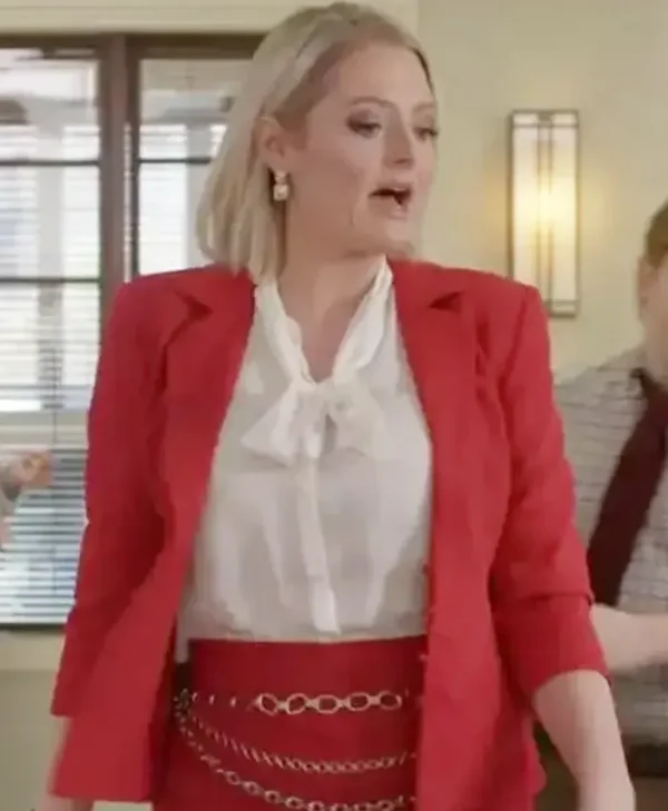 Lauren Ash Upgraded 2024 Red Blazer - Vanquishe