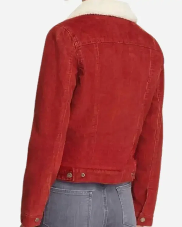 Nancy Wheeler Stranger Things Red Shearling JacketVanquishe