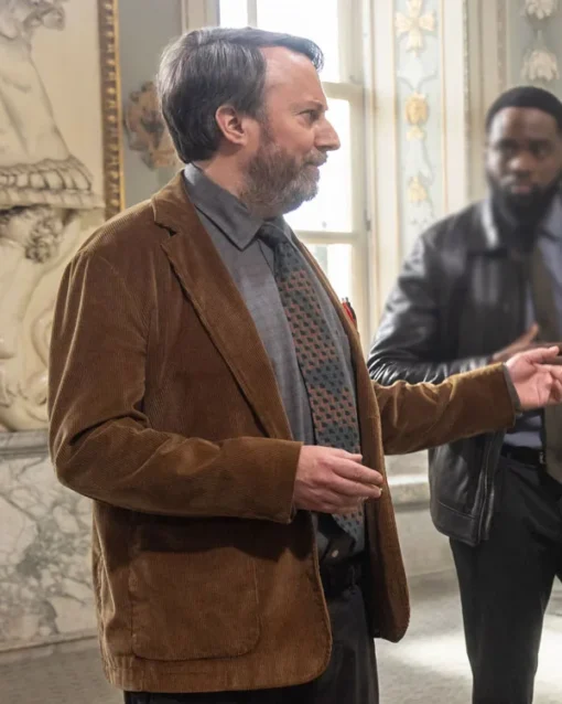 Shop David Mitchell Ludwig Brown Blazer