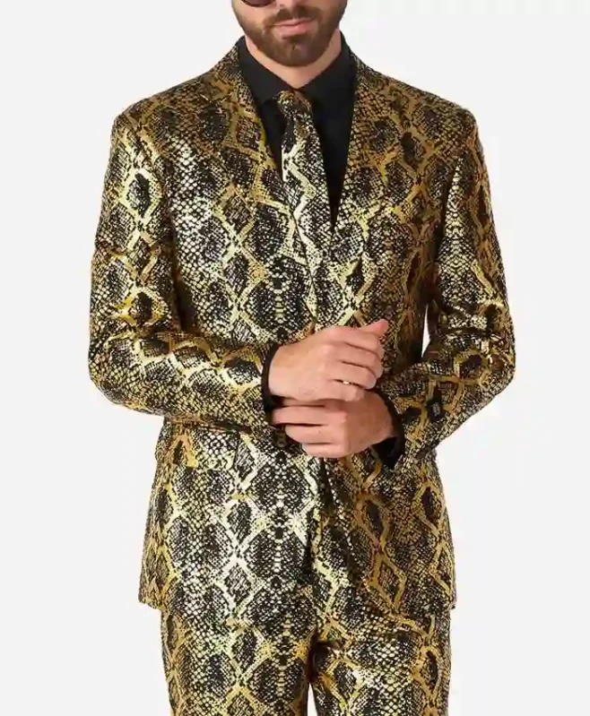 Mens Shiny Snake Slim Fit Suit For Sale - Vanquishe