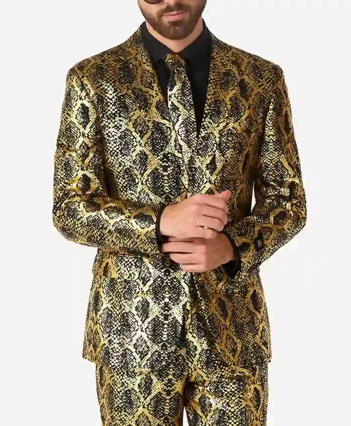 Mens Shiny Snake Slim Fit Suit For Sale - Vanquishe
