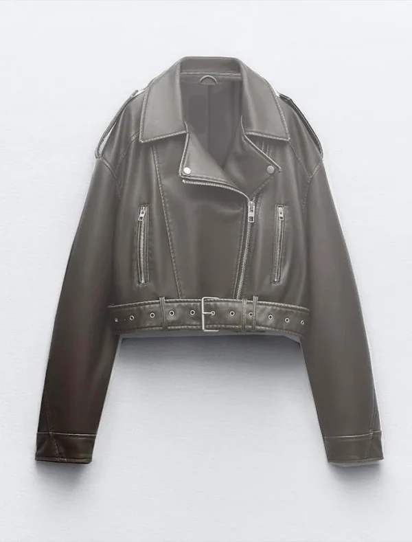Shop Molly Mae Leather Biker Jacket - Vanquishe