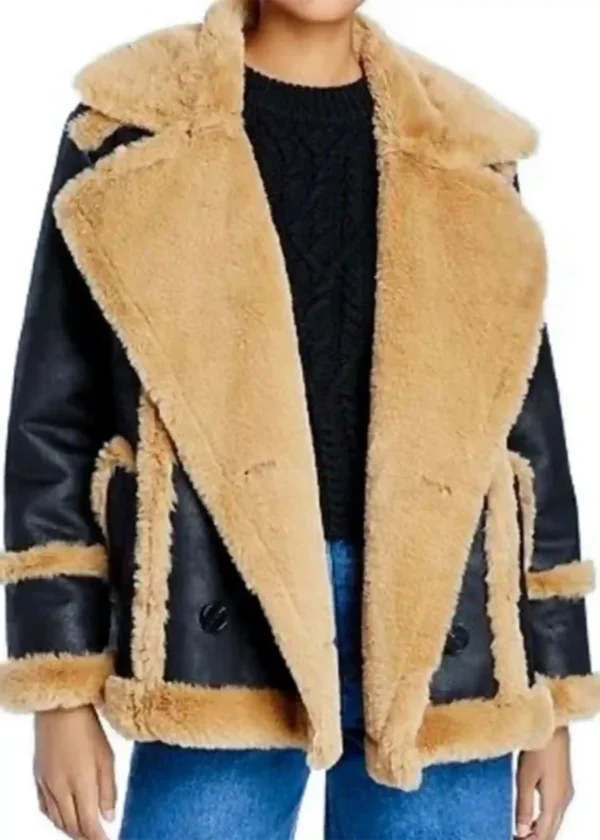 Shop Ted Lasso S03 Flo Collins Leather Jacket - Vanquishe