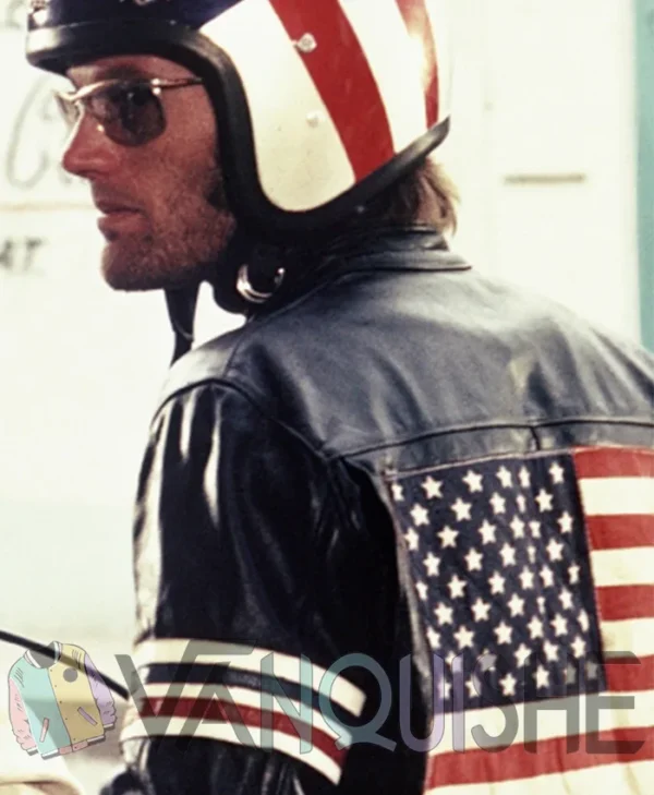 Shop Peter Fonda Easy Rider Black Biker Leather Jacket - Vanquishe