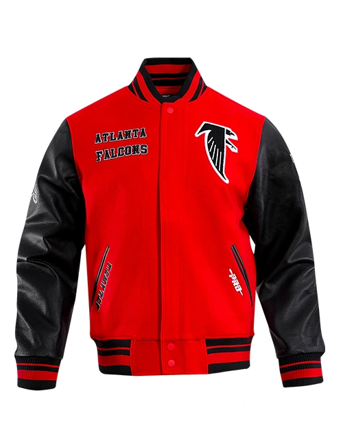 Shop Atlanta Falcons Retro Classic Men's Rib Wool Varsity Jacket ...