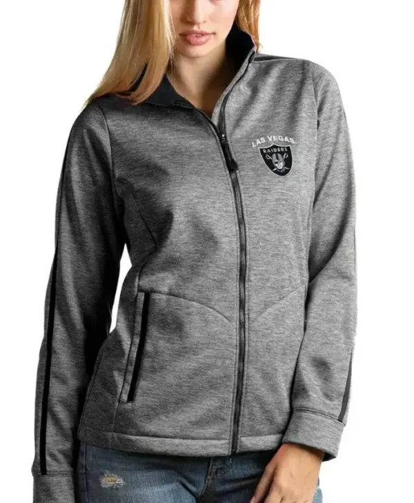 Briana Las Vegas Raiders Full-Zip Track Jacket - Vanquishe