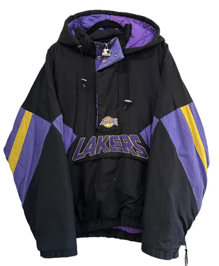 Shop Black Bomber Vintage lakers starter jacket 90s For Mens- VJ