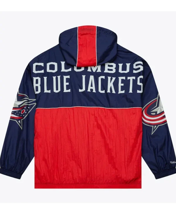 Blue Jackets Vintage Anorak Pull Over Jacket - Vanquishe