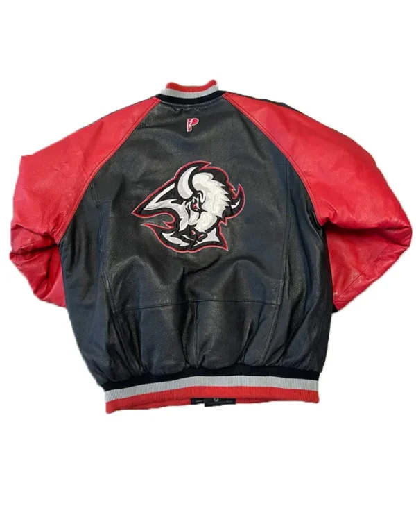 Buffalo Sabres Leather Bomber Full Snap Jacket - Vanquishe