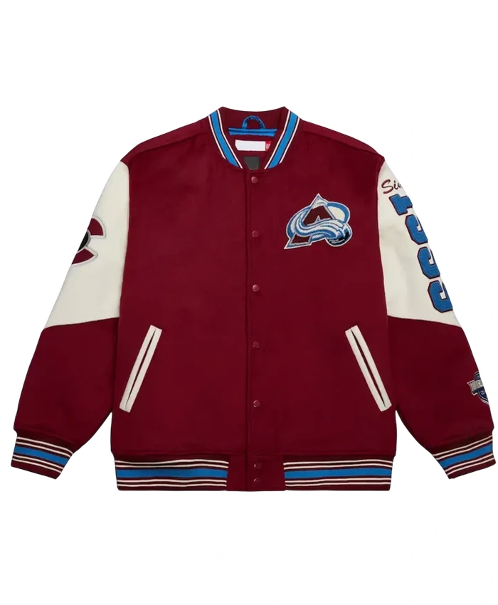 Colorado Avalanche Vintage Logo Wool Varsity Jacket