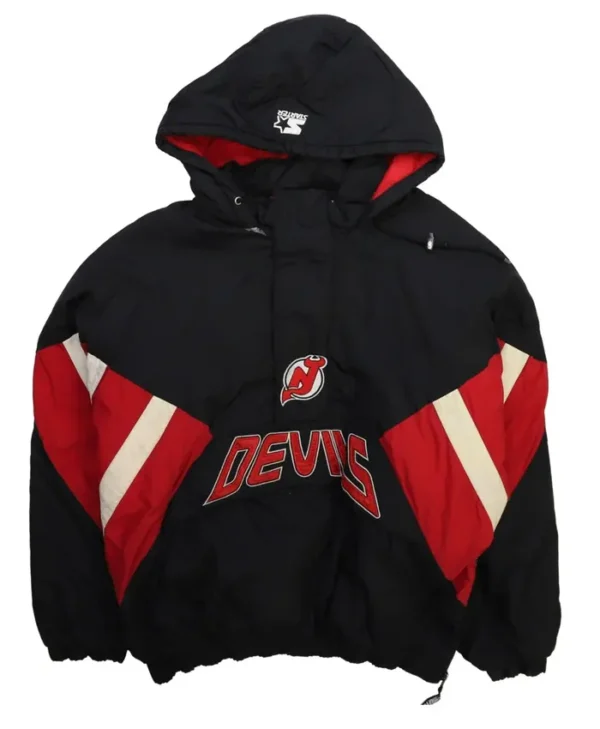 Devils Black Vintage Pull Over Jacket - Vanquishe