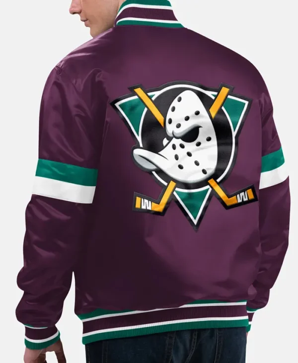Ducks Purple Full Snap Bomber Jacket - Vanquishe