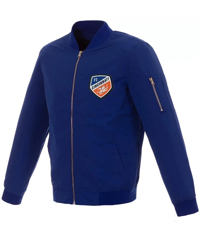 FC Cincinnati Navy Blue Bomber Zipper Jacket - Vanquishe