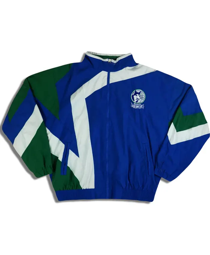 Minnesota Timberwolves Starter Full Zipper Bomber Jacket - Vanquishe