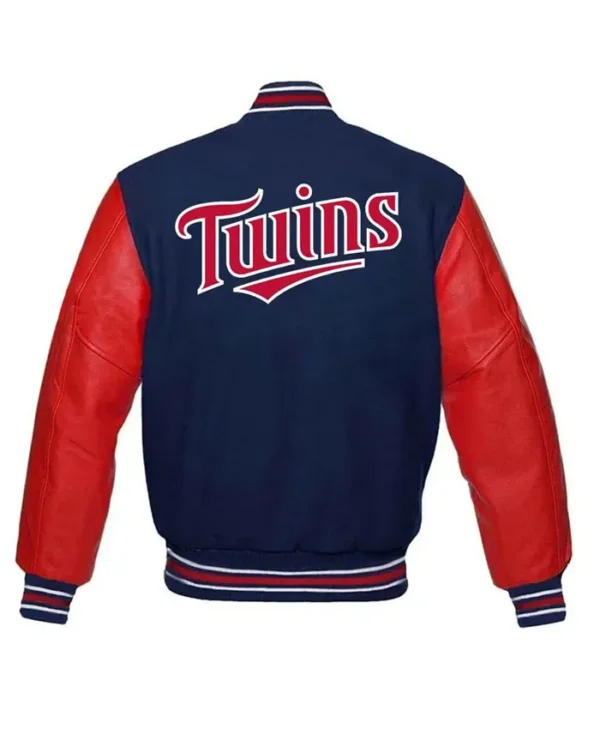 Minnesota Twins Red and Blue Varsity Jacket - Vanquishe
