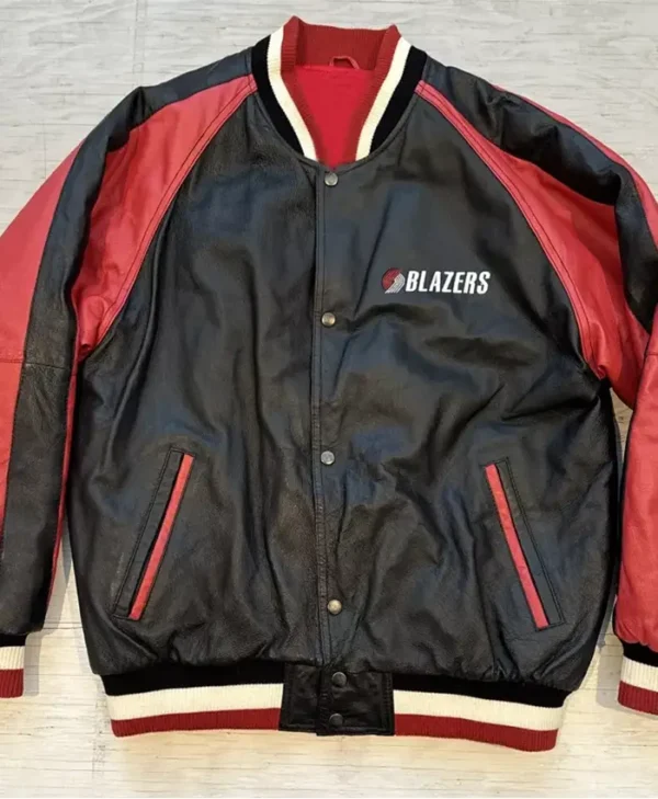 Shop Portland Trail Blazers Vintage Leather Jacket - Vanquishe