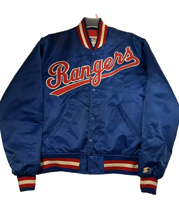 Texas Rangers Starter Bomber Vintage Jacket - Vanquishe