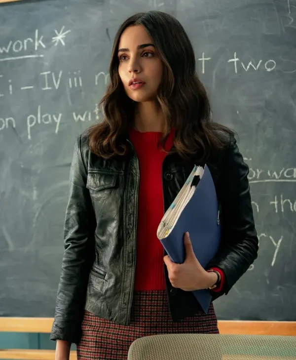 The Life List 2025 Sofia Carson Black Leather Jacket