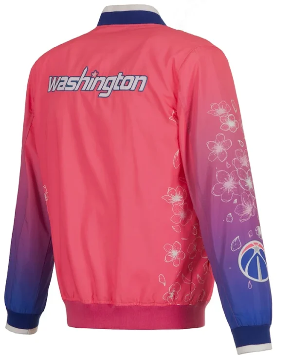 Washington Wizards Pink Bomber Zipper Jacket - Vanquishe