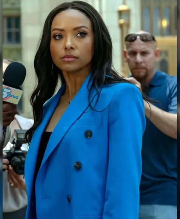 Tyler Perry's Duplicity 2025 Kat Graham Blue Blazer