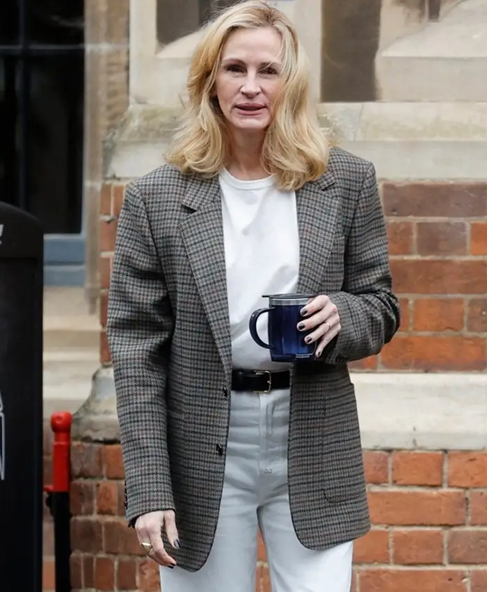 After the Hunt 2025 Julia Roberts Grey Coat