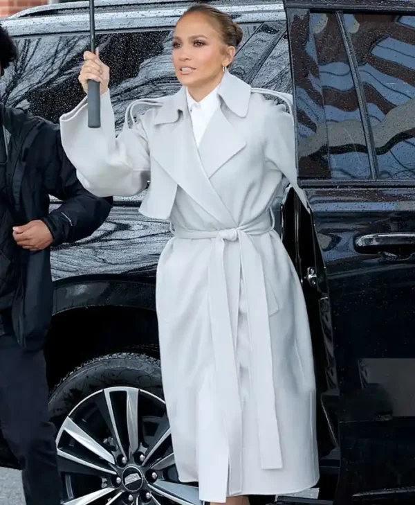 Office Romance Jennifer Lopez Grey Wool Coat