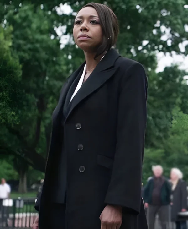 The Night Agent S02 Amanda Warren Black Coat