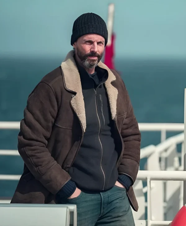 Dept. Q S01 Matthew Goode Shearling Coat