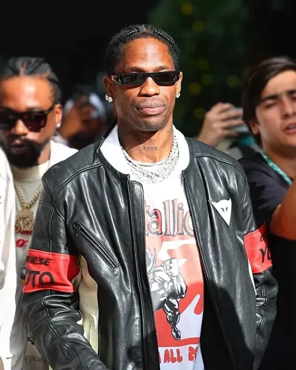 Shop F1 Grand Prix Of Miami Travis Scott Leather Jacket - Vanquishe