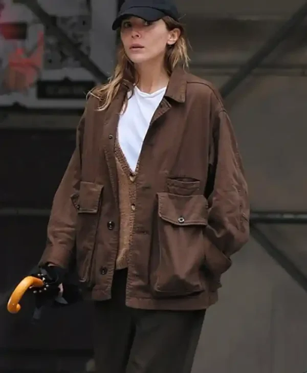 Elizabeth Olsen Brown Jacket – Timeless Style