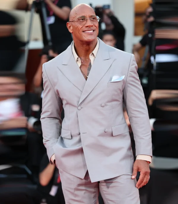 The Smashing Machine Premiere Dwayne Johnson Suit