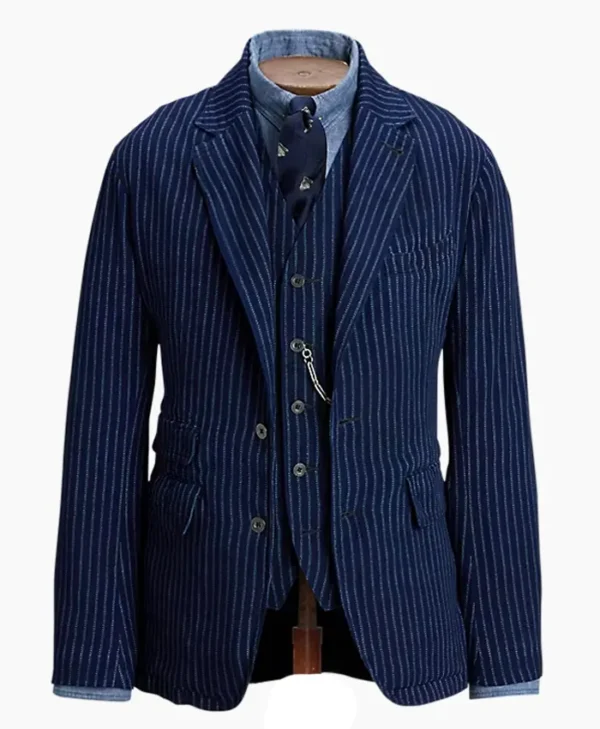 Tulsa King S03 Robert Patrick Pinstriped Blazer