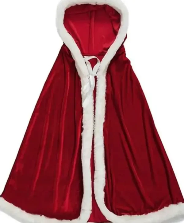 Christmas Robes for Women – Red Velvet Hooded Cloak