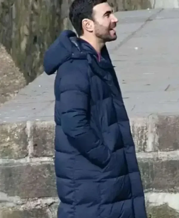 Ted Lasso S03 Roy Kent Blue Puffer Coat