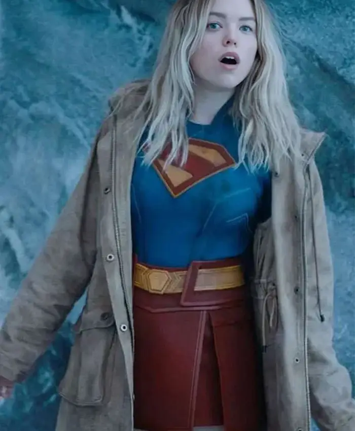 Milly Alcock Supergirl 2025 Brown Cotton Jacket For Sale