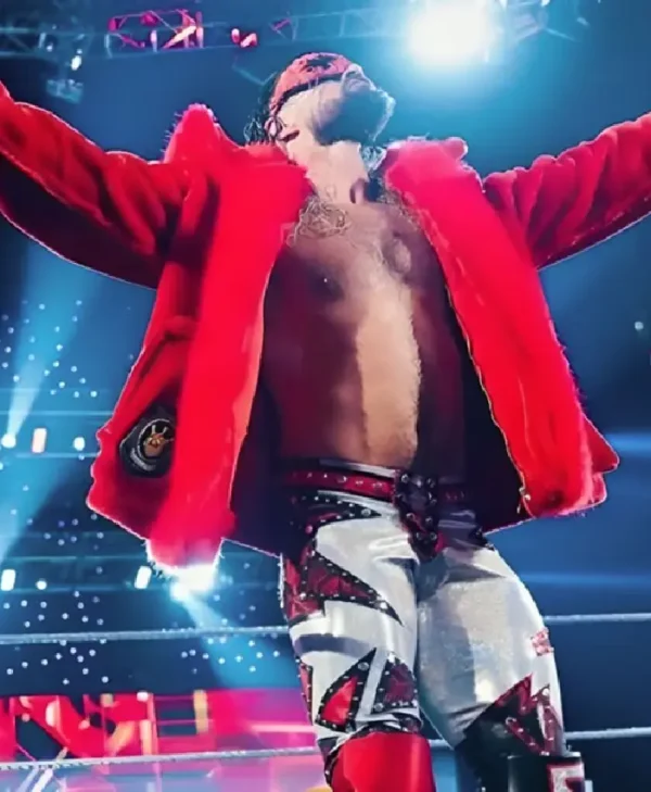 WWE Raw Seth Rollins Red Fur Jacket - For Sale