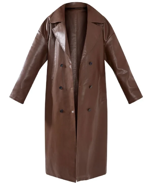 Wild Cards 2024 Max Mitchell Leather Trench Coat - On Sale